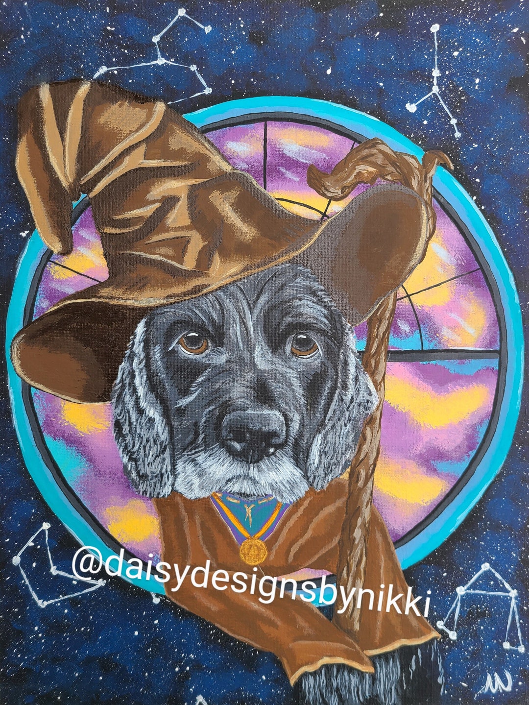 Stickers, Qty 3, Wizard Lloyd the Dog, Stickers, Finished Sticker, on ...