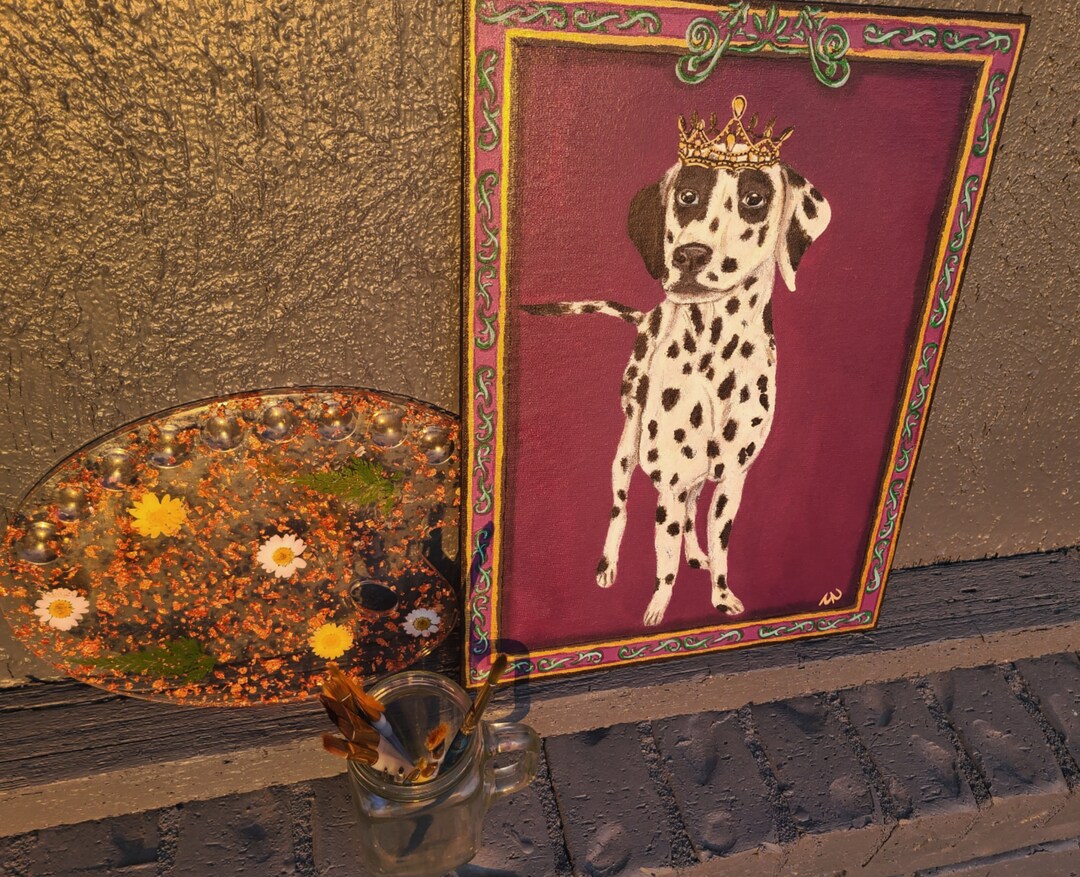 Stickers, Qty 3, Diane the Dog, Stickers, Finished Sticker, on Paper ...