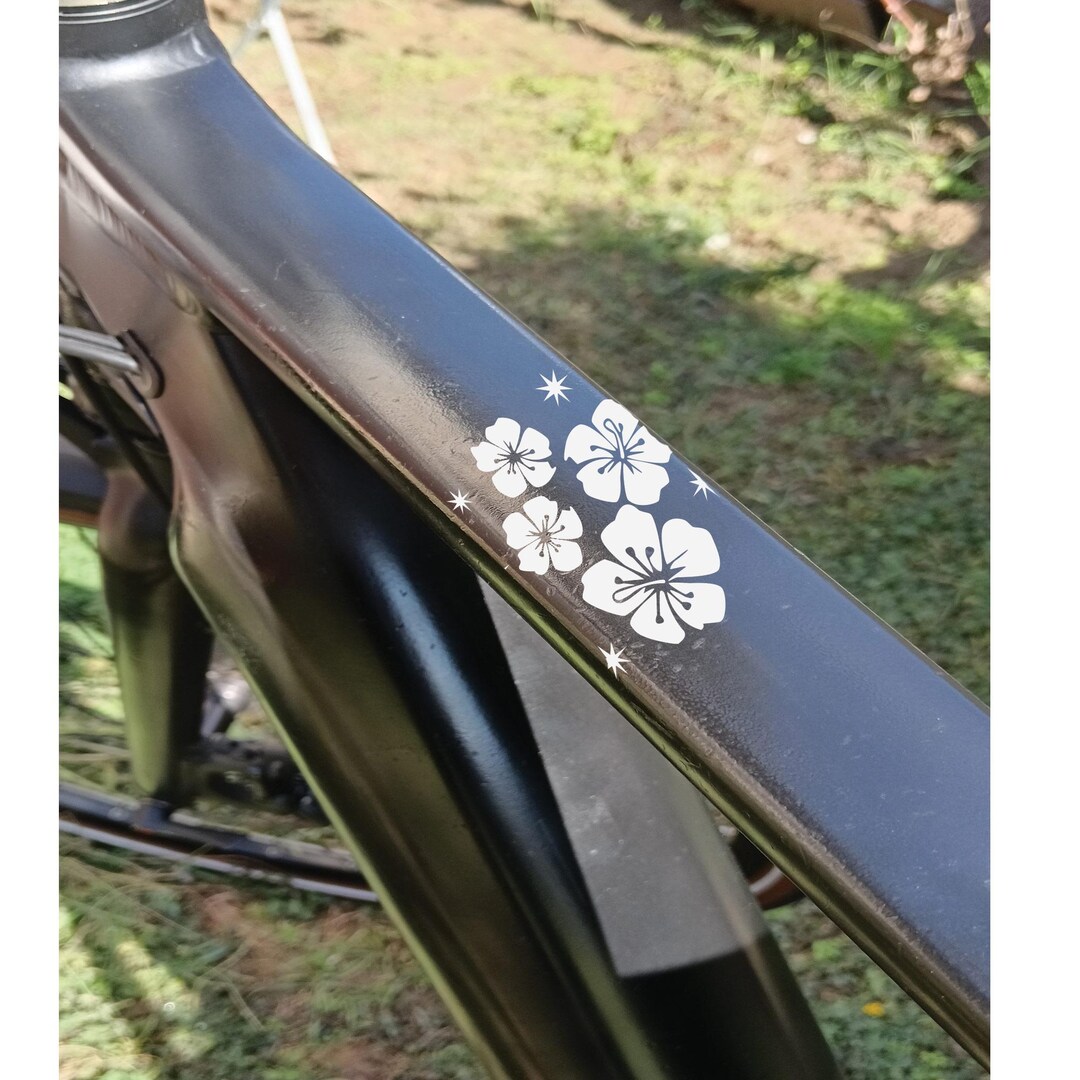 Fun Decorative Stickers for Bicycle, Bike Decals. Flowers and Stars - Etsy