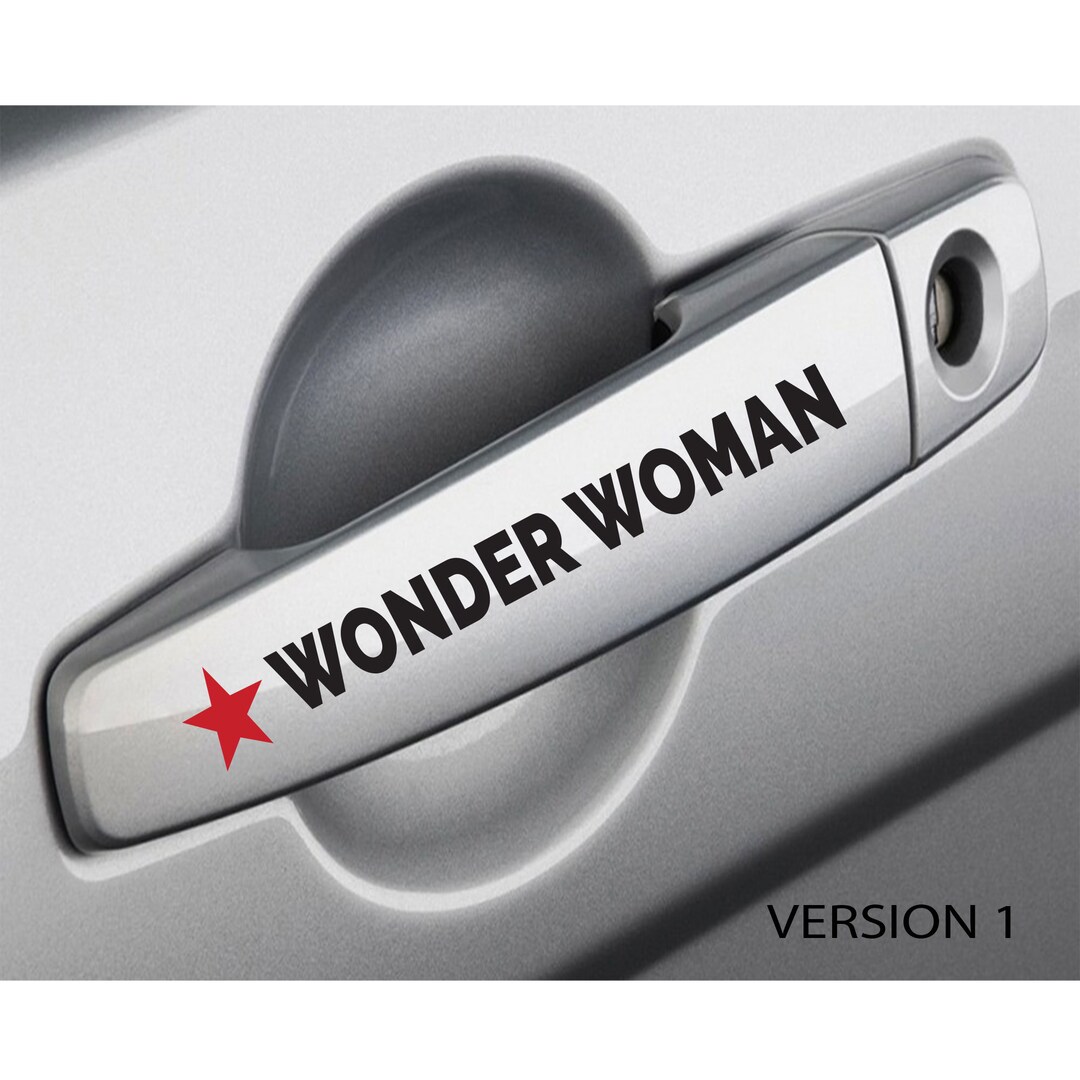 Set of Two Fun Decorative Stickers, Woman, Car, Stickers for All, Stick ...