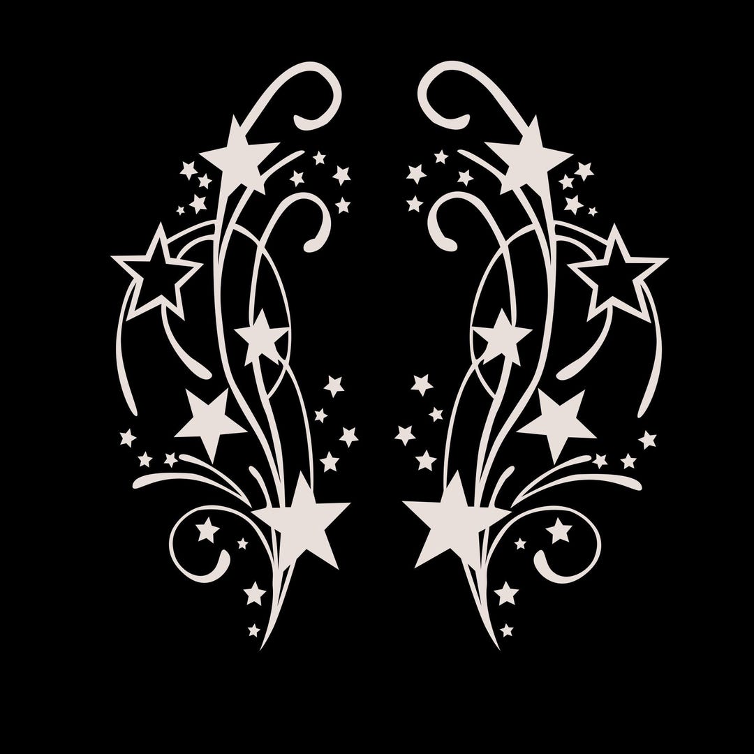 Set of Two Wishing Stars Decals for DIY Crafts, Decorative ...
