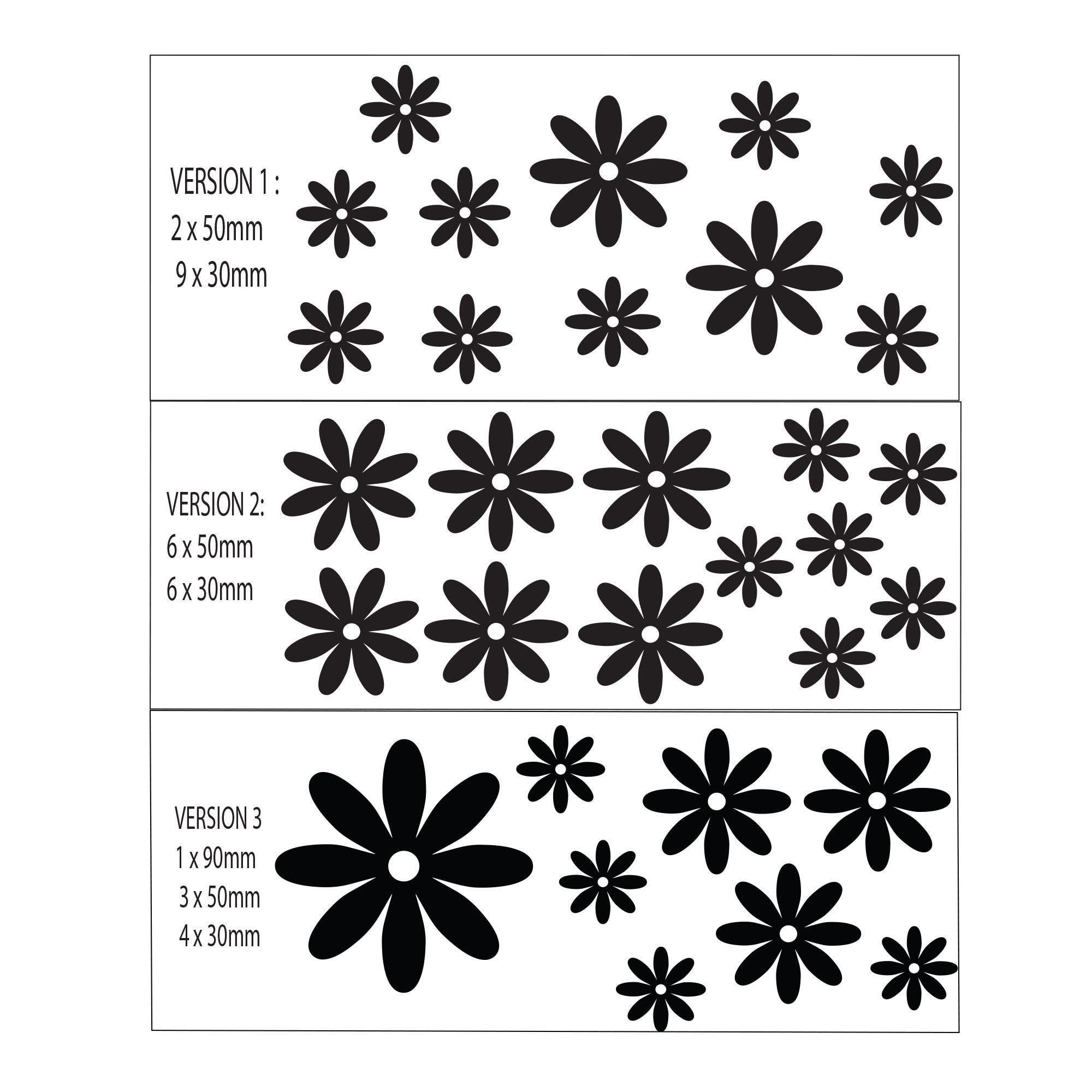 Decorative Flowers Decals, Nature Inspired Stickers for DIY Projects - Etsy