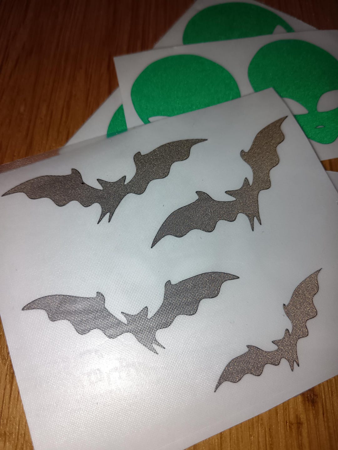 Set of 4 Reflective Bat Decals, Helmet, Bicycle, Glow in the Dark Bat ...