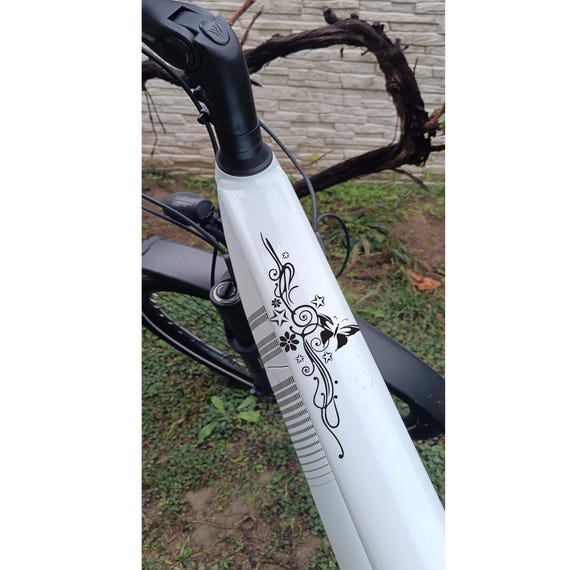 Bicycle Stickers Flowers and Butterfly Bike Decals Etsy UK