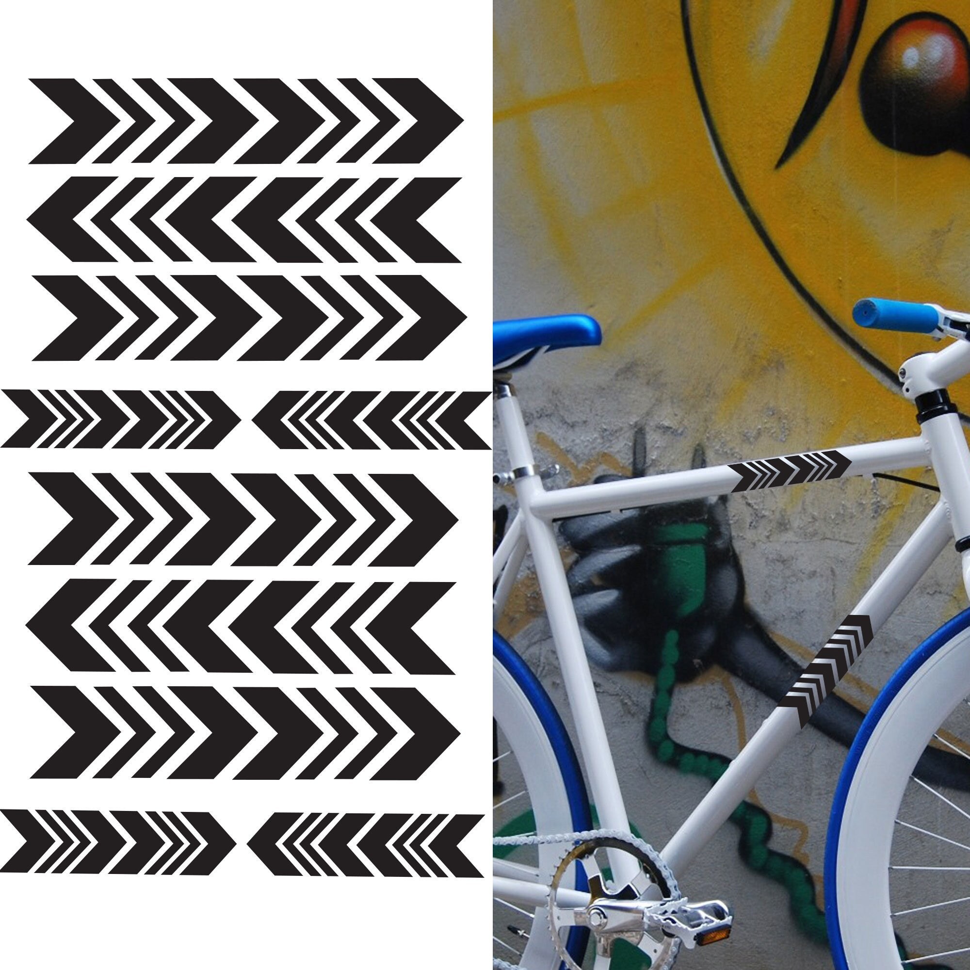 Fun Decorative Stickers for Bicycle Arrows Bike Decals. - Etsy
