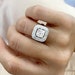 Big & Stunning Square Design Diamond Ring With Double Diamond - Etsy