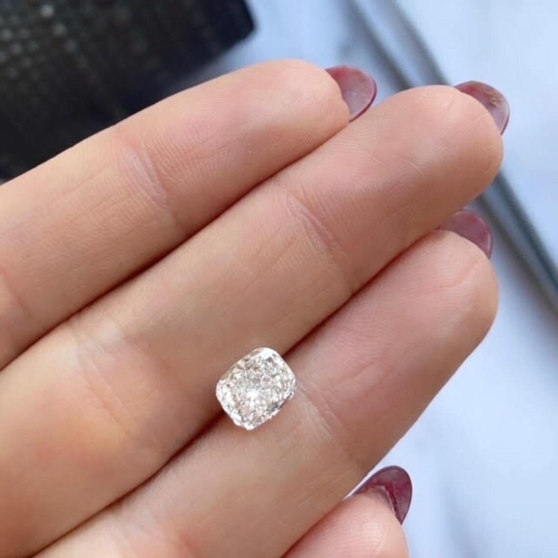1.52 Carat F/VS1 IGI Certificated Lab Cushion Diamond Custom - Etsy