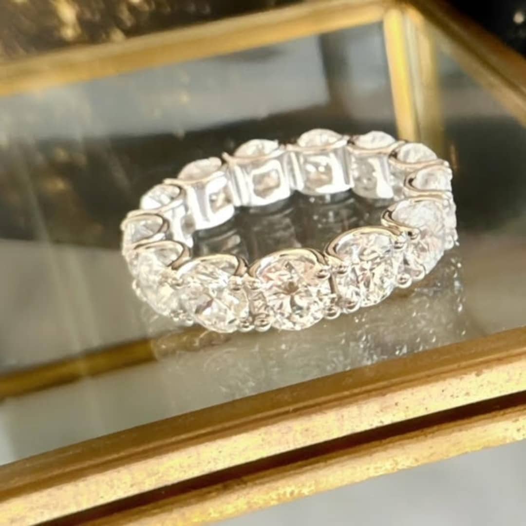 7 Carat Lab Created Full Eternity Band, 13 Round Lab Diamonds Wedding ...