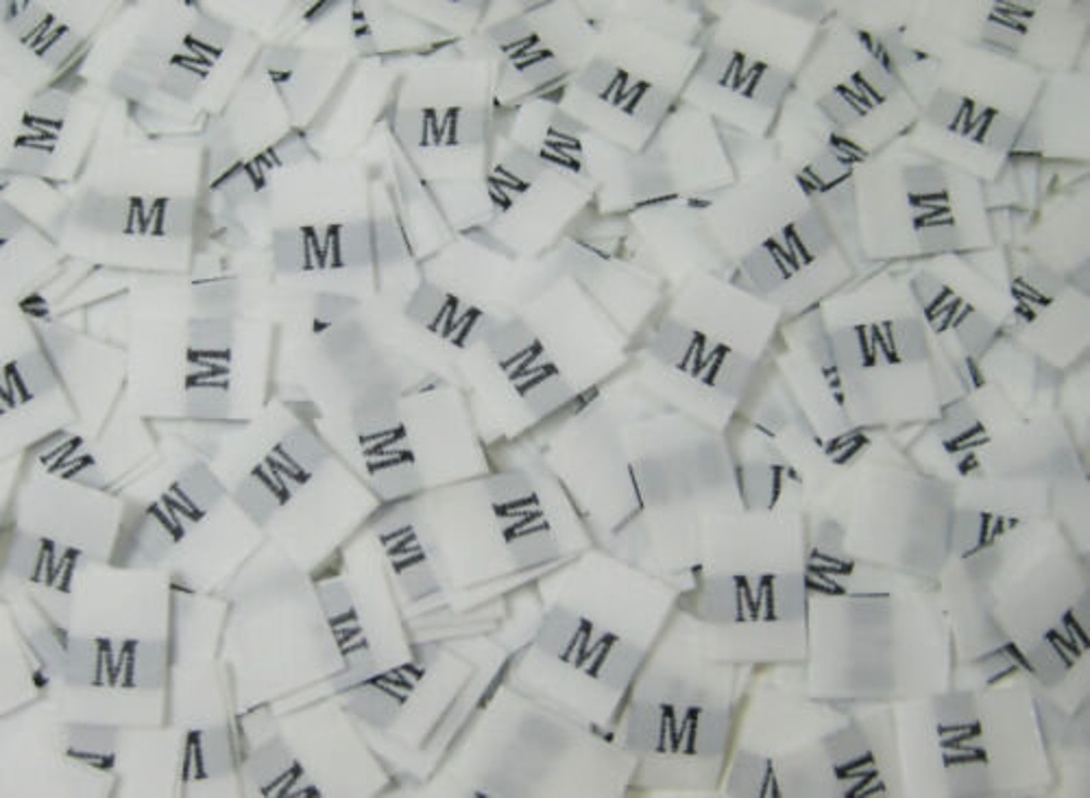 Woven White Size Tabs Labels XS,S,M,L,XL,XXL,3XL Woven Clothing Garment ...