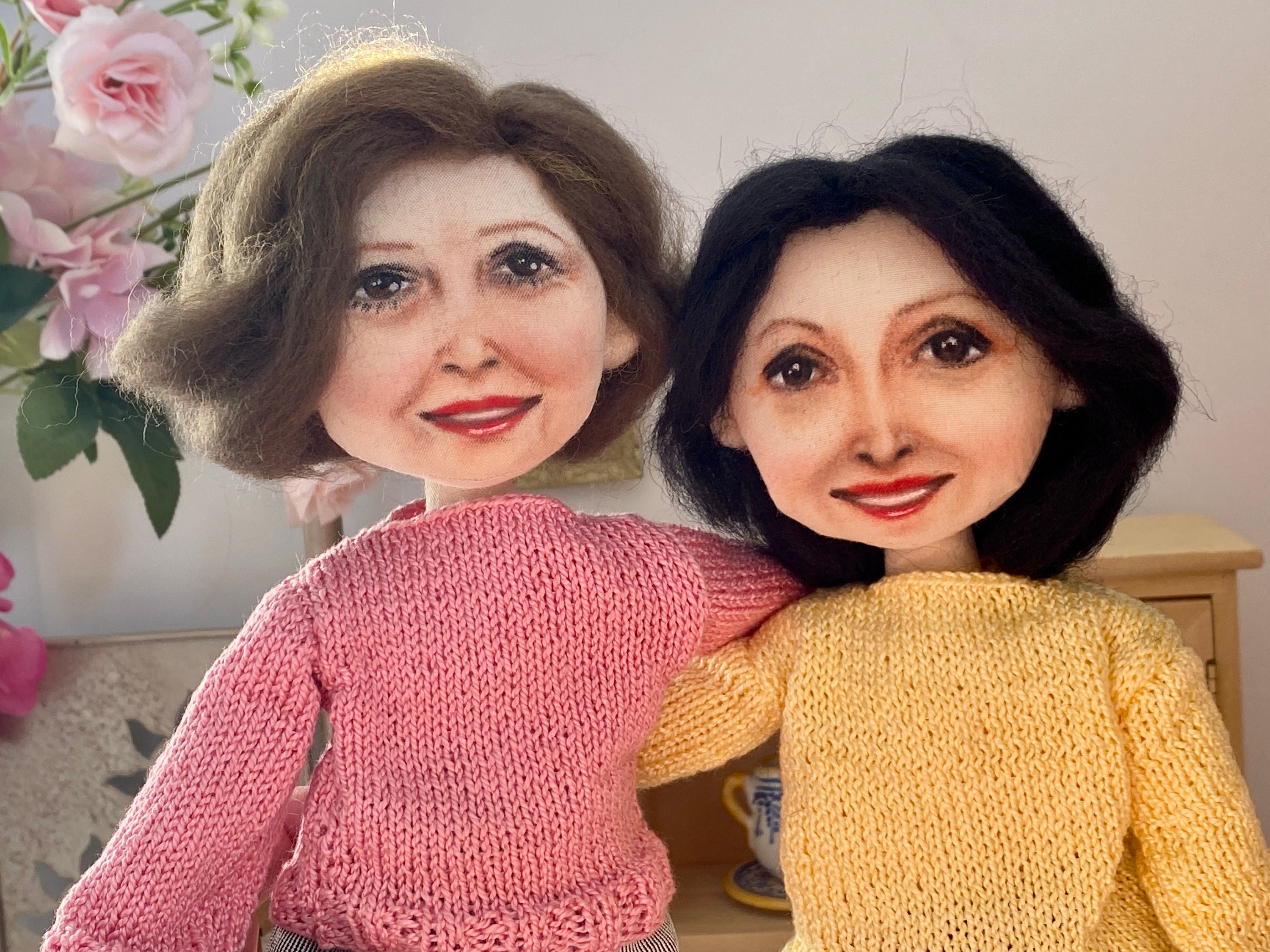 Look Alike Doll Couple Hand Painted Handmade Textile - Etsy