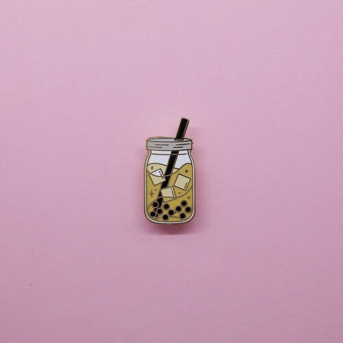 Boba Bubble Tea Pin - Etsy