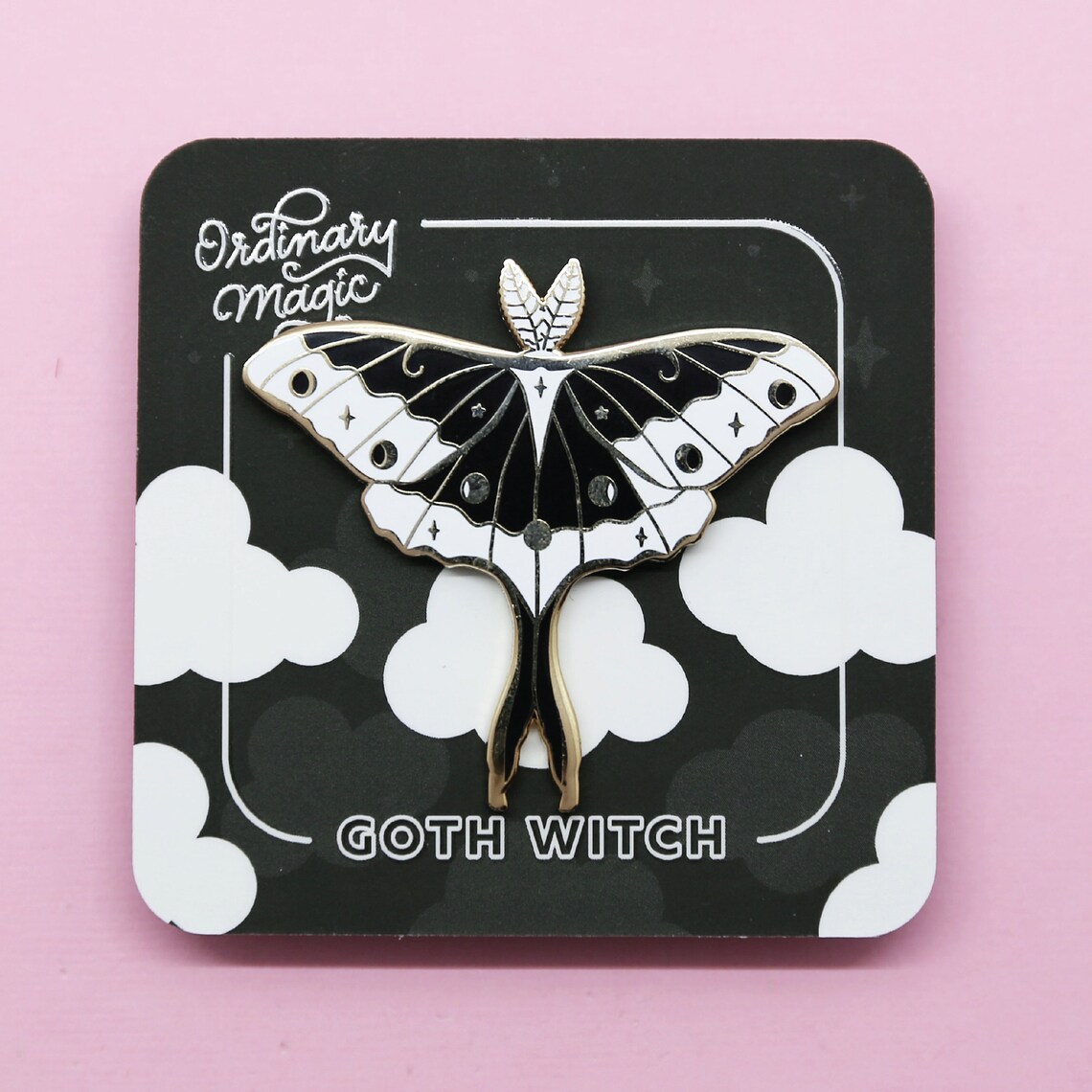 Lunar Moth Hard Enamel Pin - Etsy