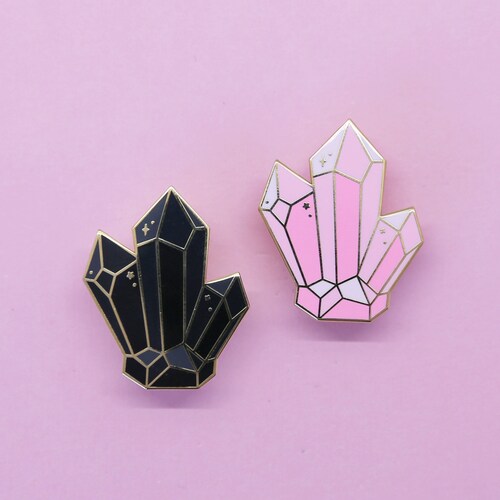 Cute Crystal Shard Hard Enamel Pin | Etsy