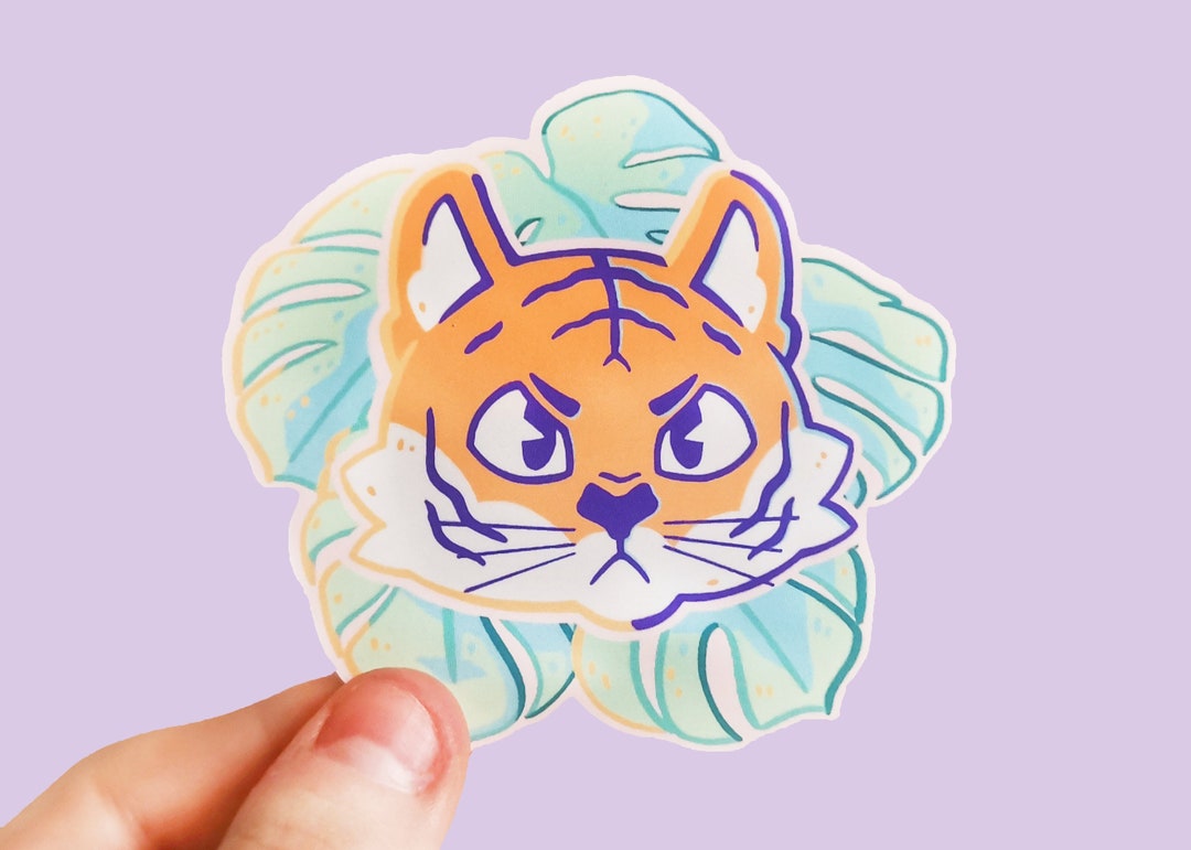 Angry Tiger Sticker – Matte Sticker – stationery – Waterproof ...