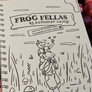 Frog Fellas at Summer Camp Illustrated Zine Mini Comic Frog Sticker Kawaii Frogs Aoyuna - Etsy