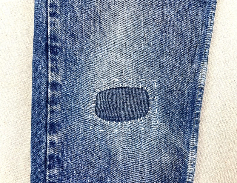 Lee Jeans With Sashiko Repair - Etsy