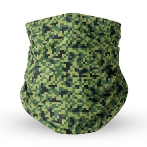 Military Neck Gaiter for Men With Filter Pocket, Camo Fabric Face Cover ...