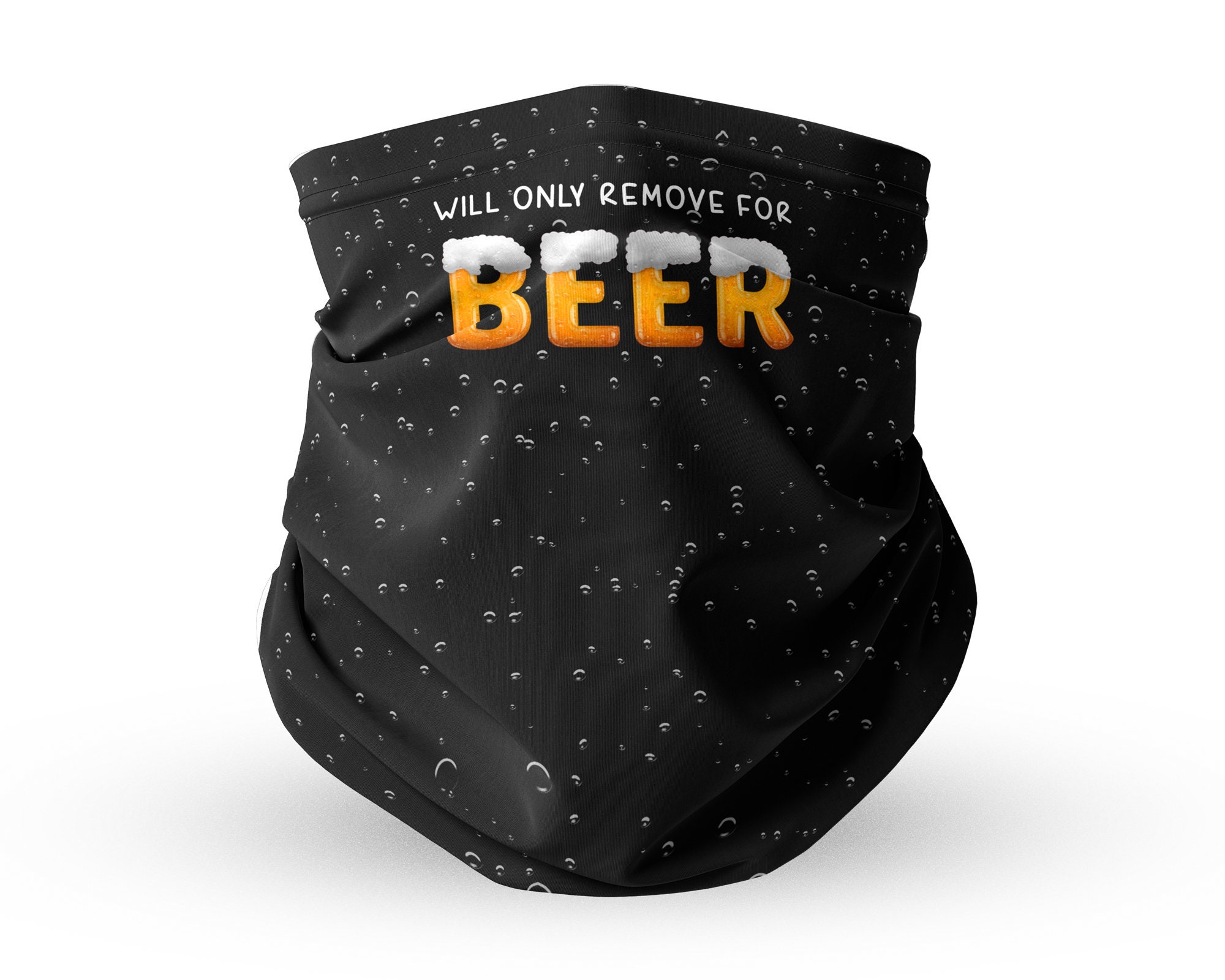 Neck Gaiter With Filter Pocket, Beer Lover Neck Gaiter, Breathable Neck ...