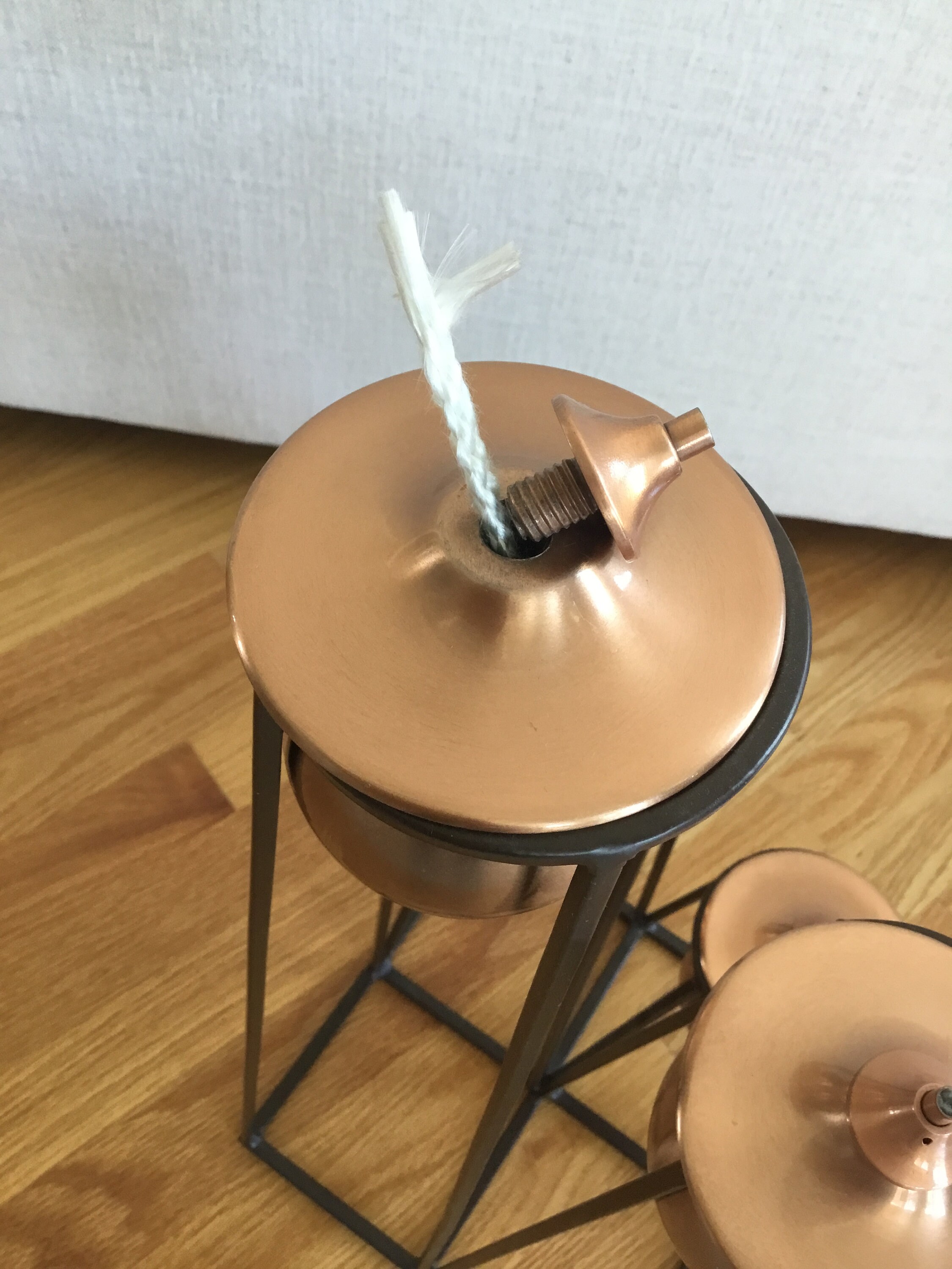 Tabletop Copper and Wrought Iron Tiki Oil Lamp - Etsy