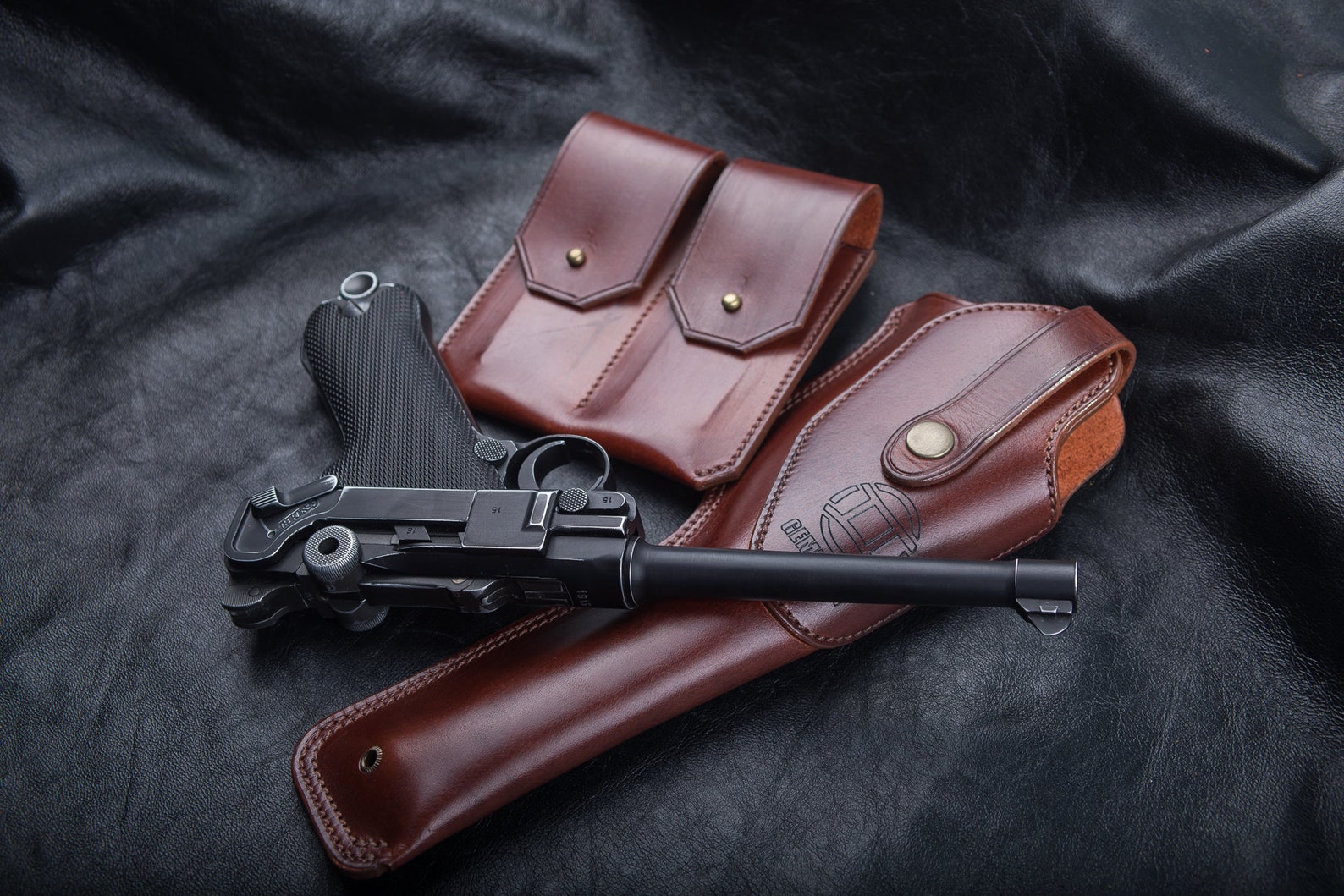 Luger P08 Navy Holster Vintage Look Classic Leather | Etsy