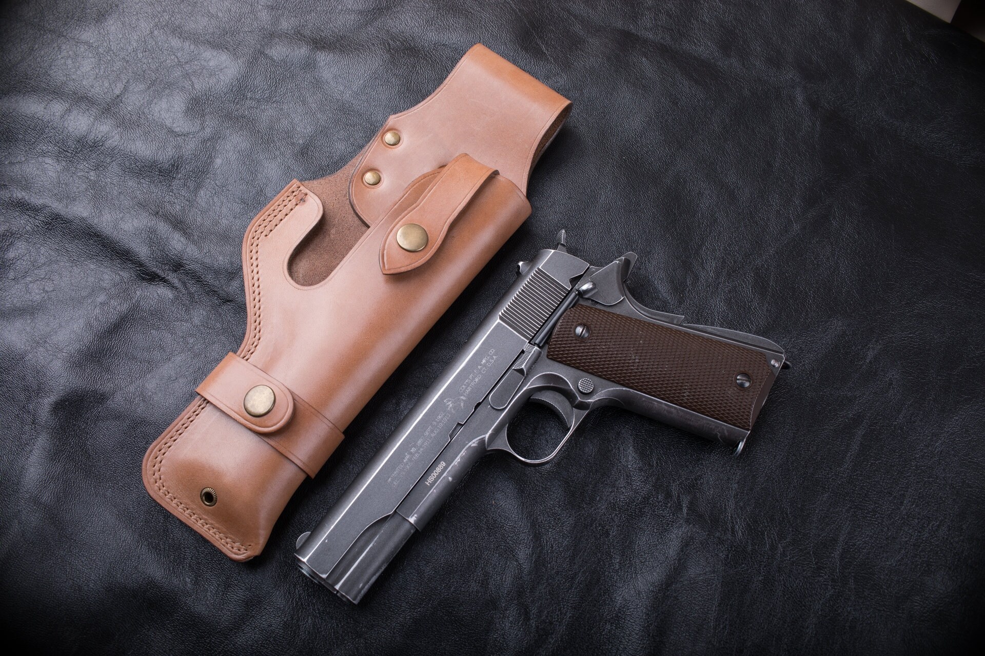 Colt 1911 Leather Holster Unique Design Retro Style | Etsy