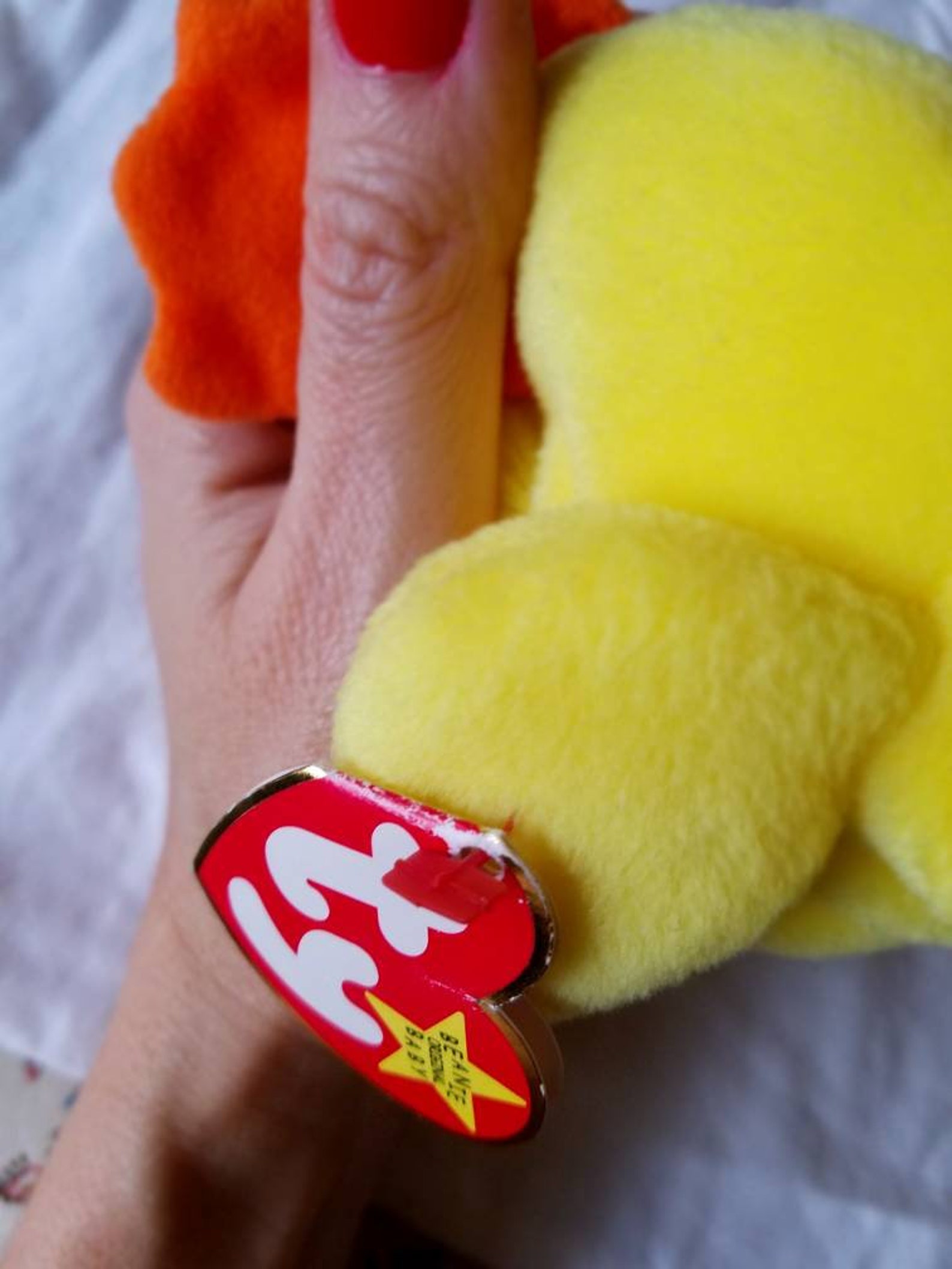 Quackers Beanie Baby Duck Yellow Duck Plush Vintage Plush - Etsy