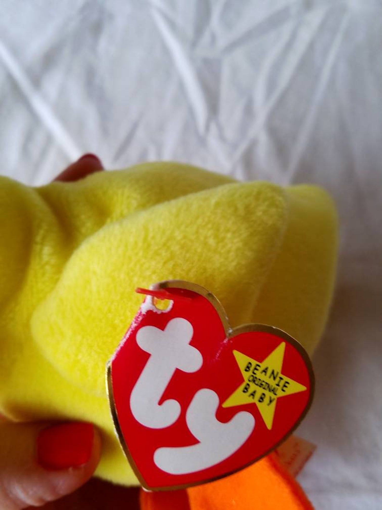 Quackers Beanie Baby Duck Yellow Duck Plush Vintage Plush Stuffed ...