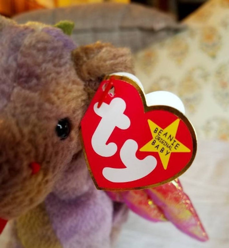 THE Rarest Beanie Baby Plushie Vintage Toy Stuffed Animal Dragon ...