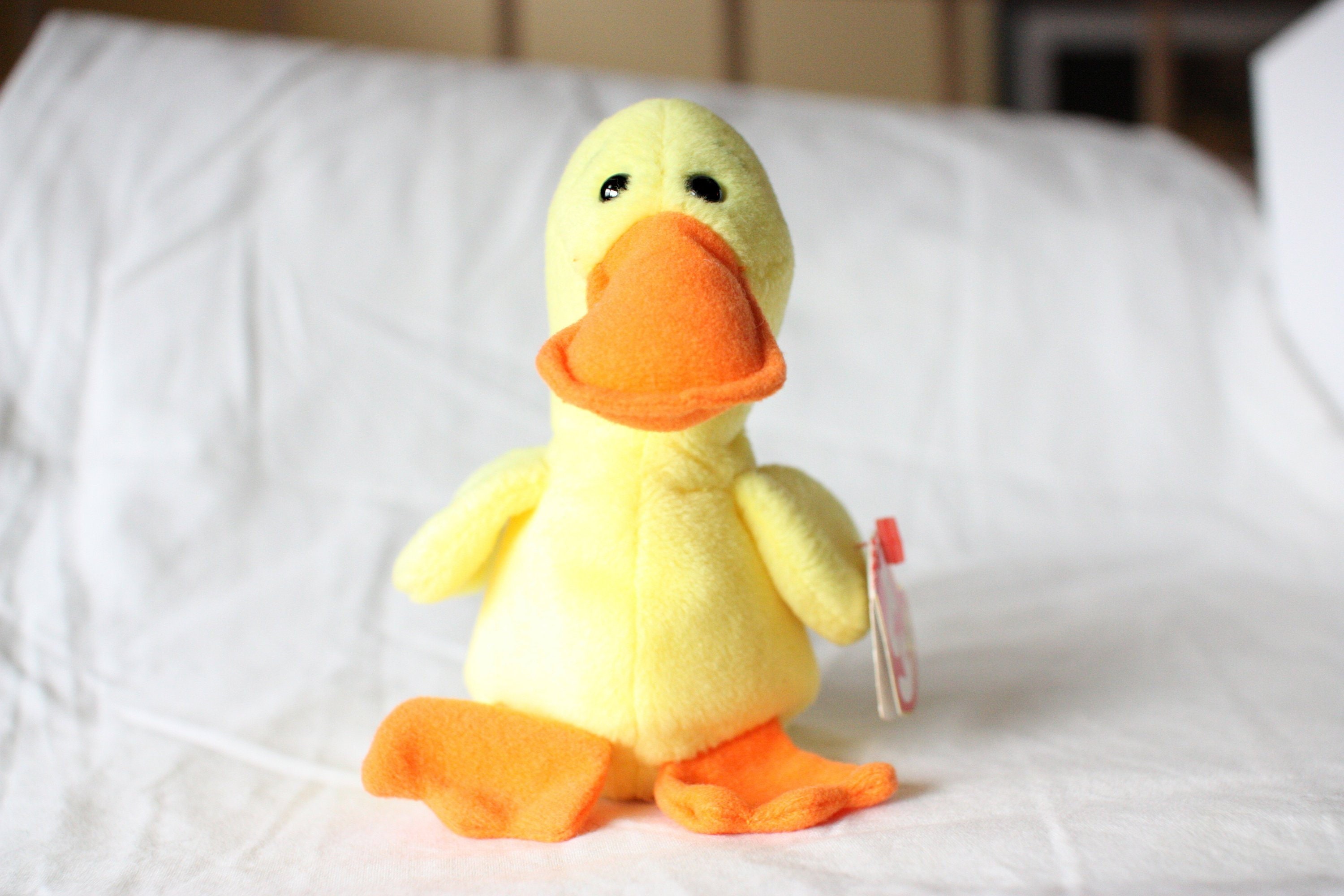Quackers Beanie Baby Duck Yellow Duck Plush Vintage Plush Stuffed ...