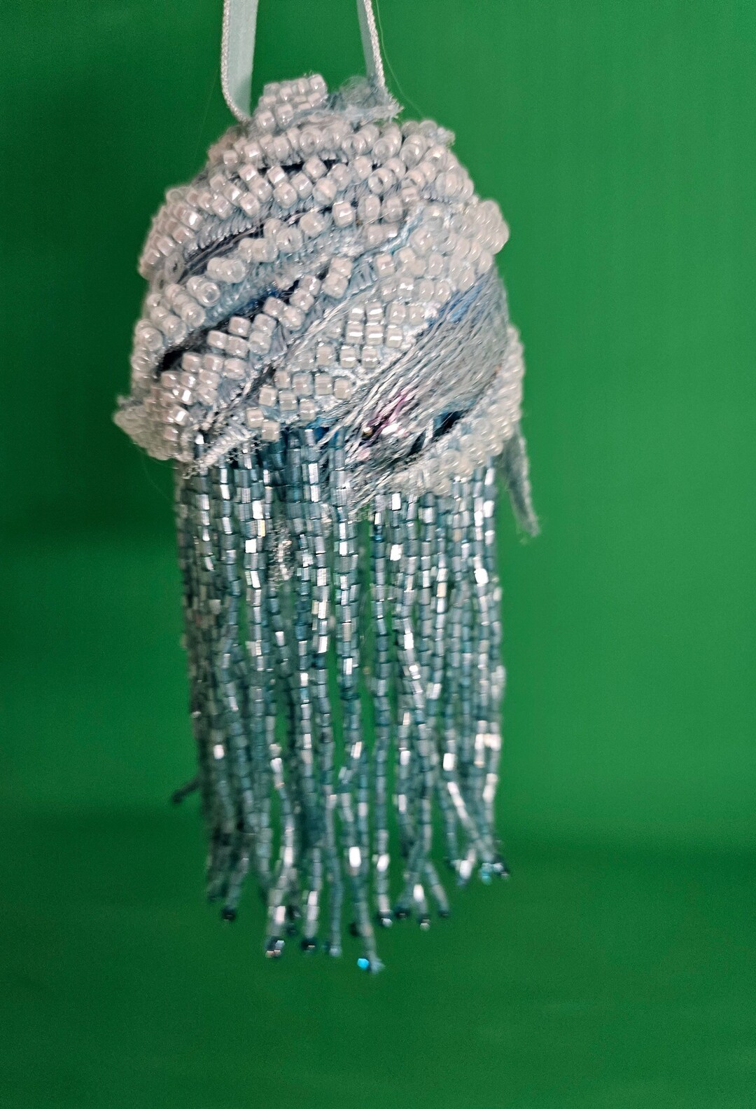 Light Blue Bead and Sequin Leaves Cloak This Small Christmas - Etsy