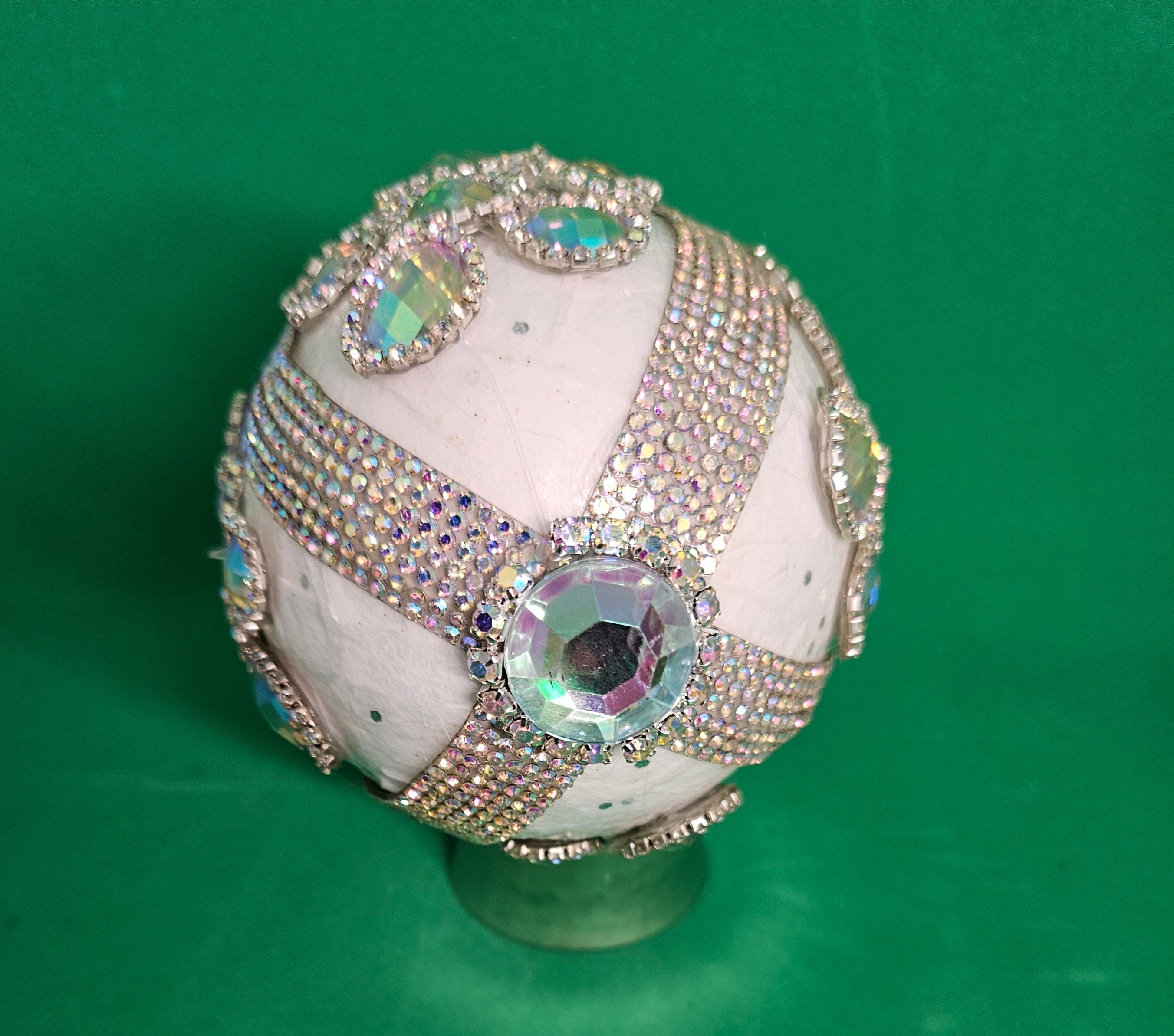 Delightful Easter Egg Decor With Plenty of AB Rhinestone Bling (5" Tall ...