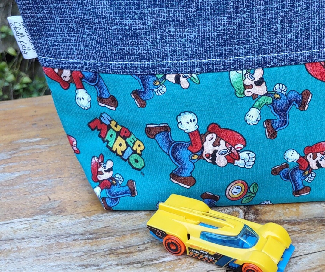 SUPER MARIO BAG, Kids Fabric Zipper Pouch, Toy Organizer, A Great ...