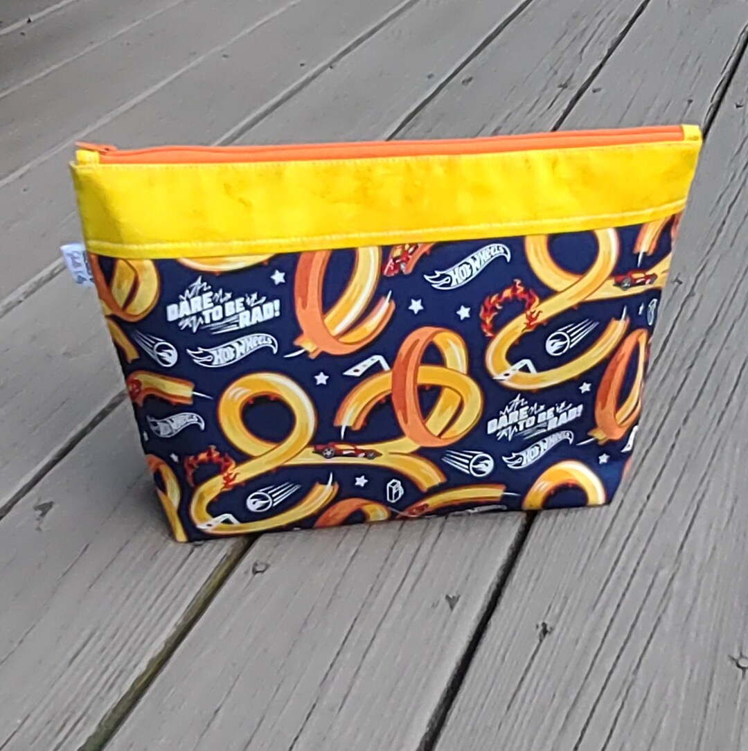 HOT WHEELS BAG, Large 12 Inches at Top, Toy Car Bag, Fabric Zipper ...