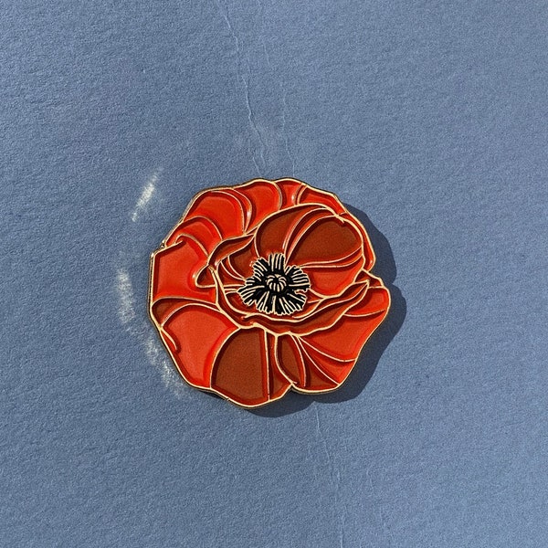 Poppy Lapel Pin - Etsy