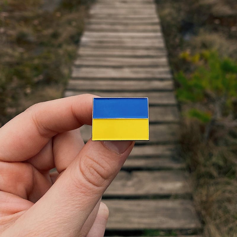 Ukraine Pin Flag - Etsy