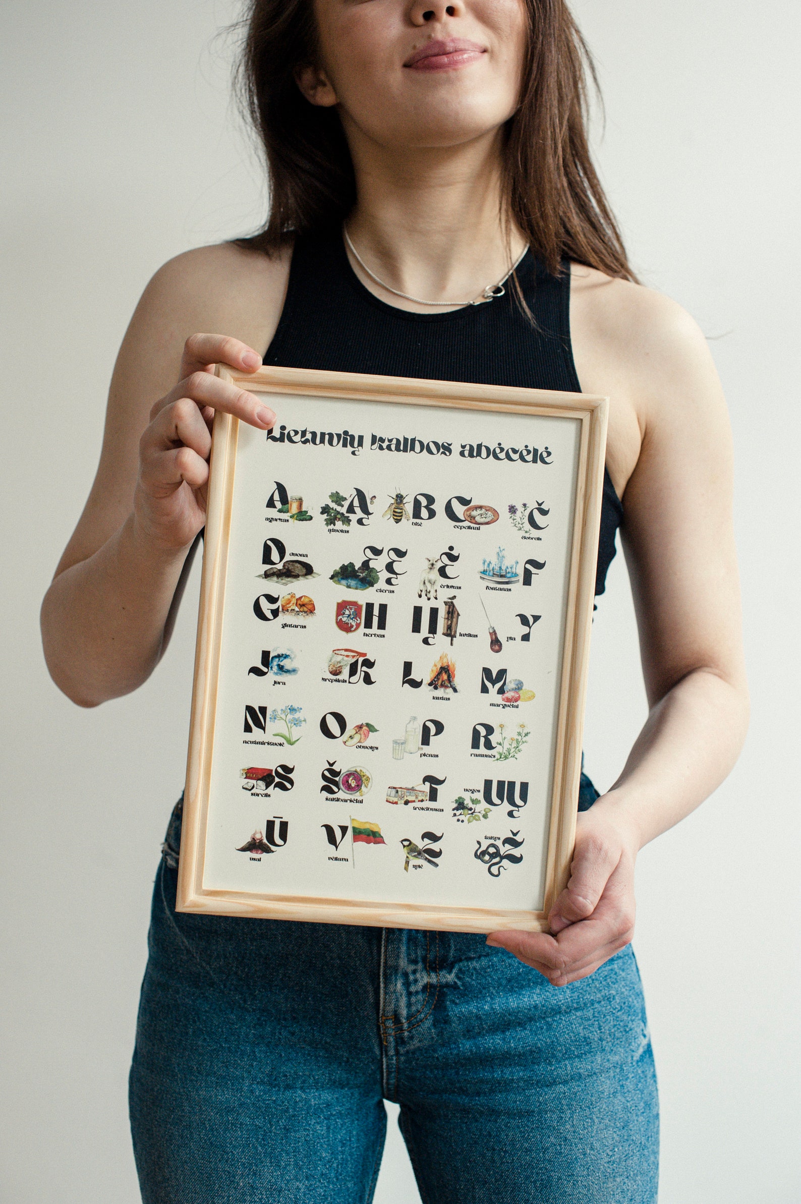 Lithuanian Alphabet Poster Lithuanian Souvenir Gift From | Etsy