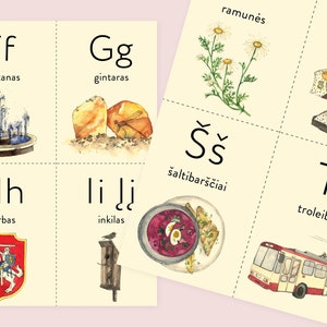 Printable Lithuanian Language Learning Cards - Digital Download ...