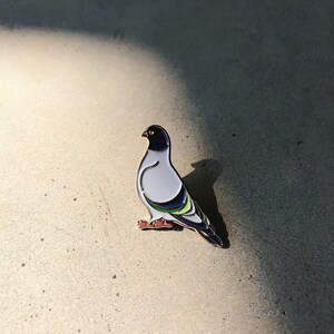 Pigeon Pin - Bird Lapel Pin - Enamel Pin - Bird Lovers Pin - Funny ...