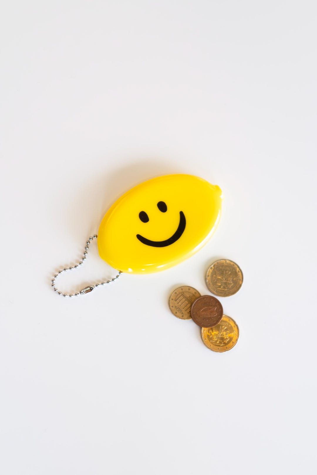 Smiley Face Rubber Coin Purse - Retro Smiley Change Purse - Bright ...