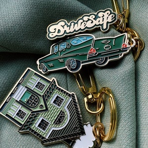 Enamel Keychain Home Sweet Home Key Ring Fun Keychain Bag Charm ...