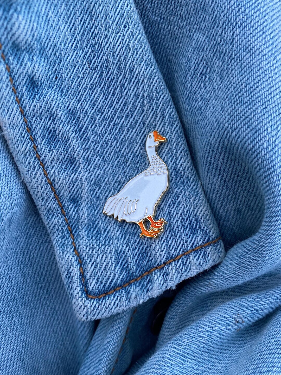 Goose Pin - Cute Enamel Pin - Animal Lover Pin Badge - Nature Lapel Pin ...