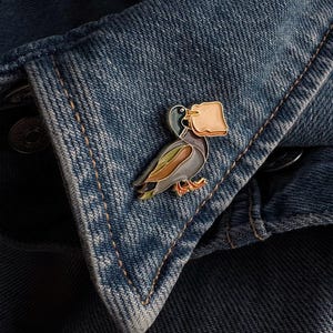 Lucky Duck Enamel Pin - Duck Lapel Pin - Birds Lover Badge - Nature ...
