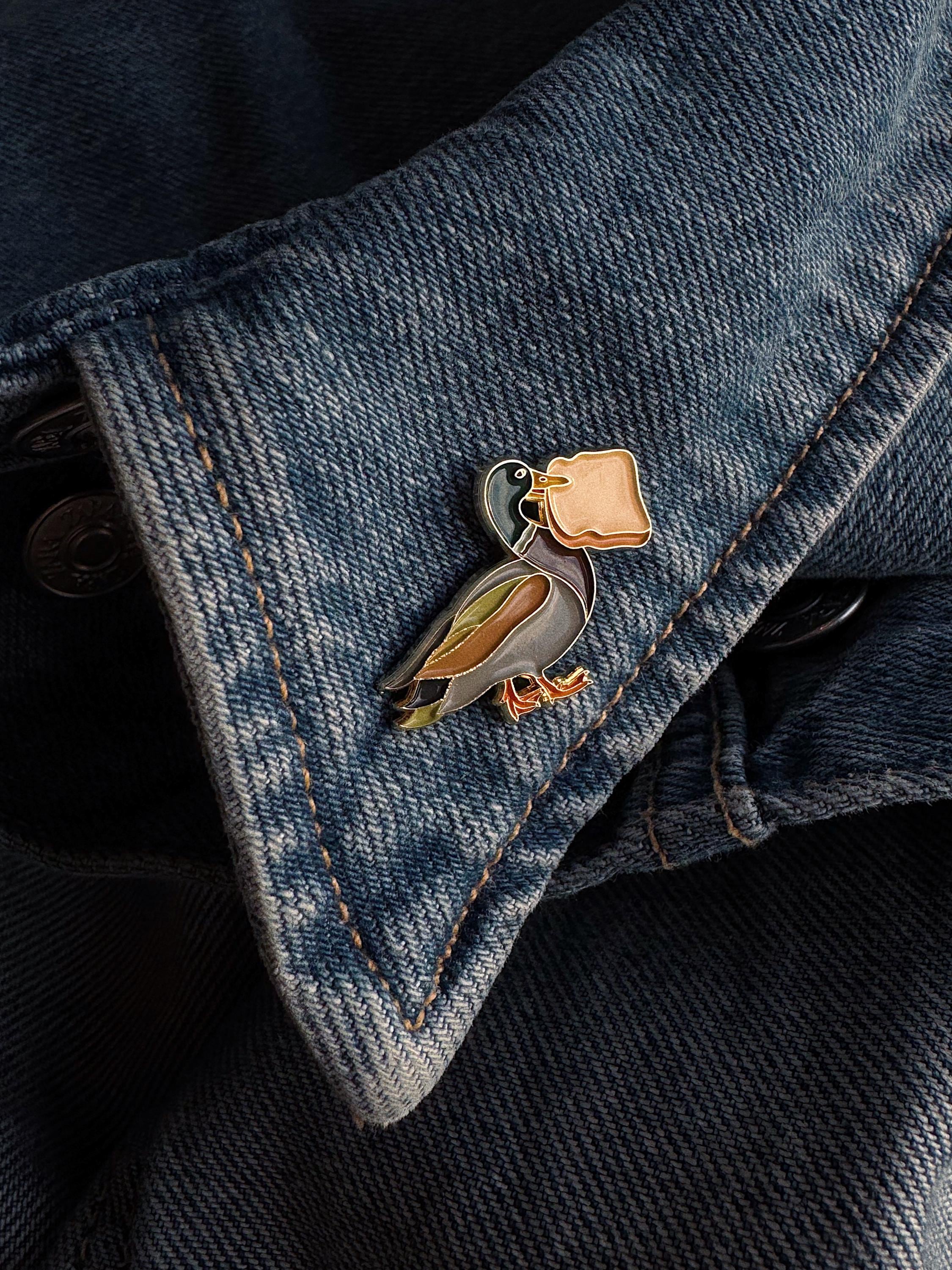 Lucky Duck Enamel Pin - Duck Lapel Pin - Birds Lover Badge - Nature ...