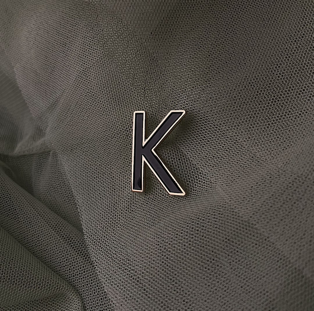 Letter K Enamel Pin - Letter K Lapel Pin - Initial Letter Patch ...