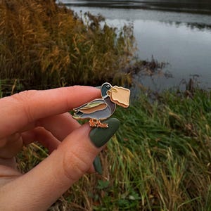 Lucky Duck Enamel Pin - Duck Lapel Pin - Birds Lover Badge - Nature ...