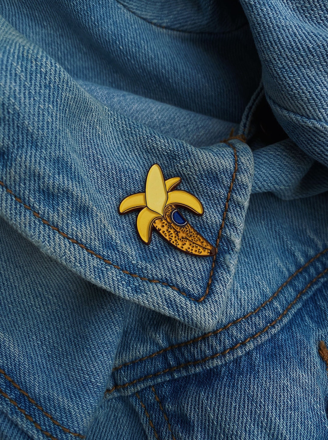 Banana Pin - Enamel Pin - Funny Pin Badge - Fruit Enamel Pin - Vegan ...