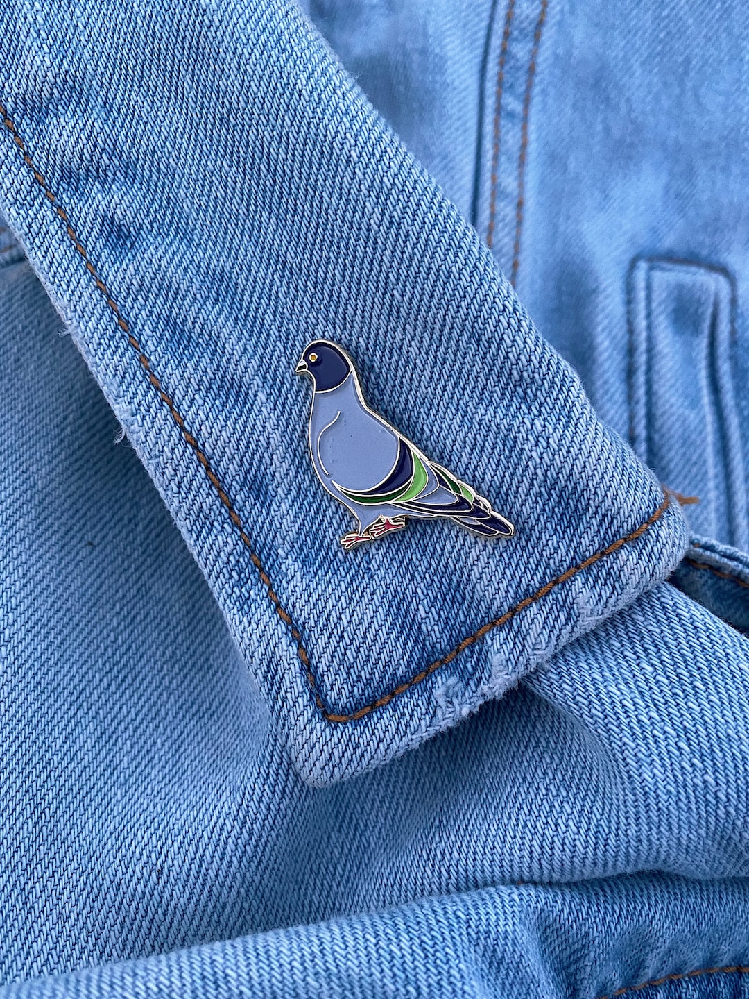 Pigeon Pin Bird Lapel Pin Enamel Pin Bird Lovers Pin Funny Enamel Pin ...