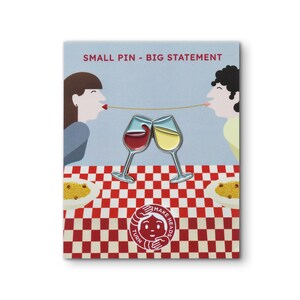 Wine Enamel Pin Red and White Wine Pin Wine Buddy Gift Cute Party Pin ...