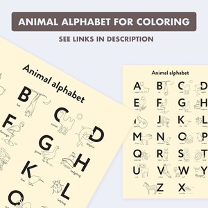 Animal Alphabet Poster ABC Poster Kids Educational Poster - Etsy
