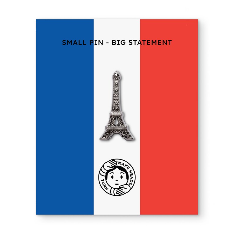 Eiffel Tower Pin Silver Eiffel Tower Lapel Pin Paris Pin - Etsy